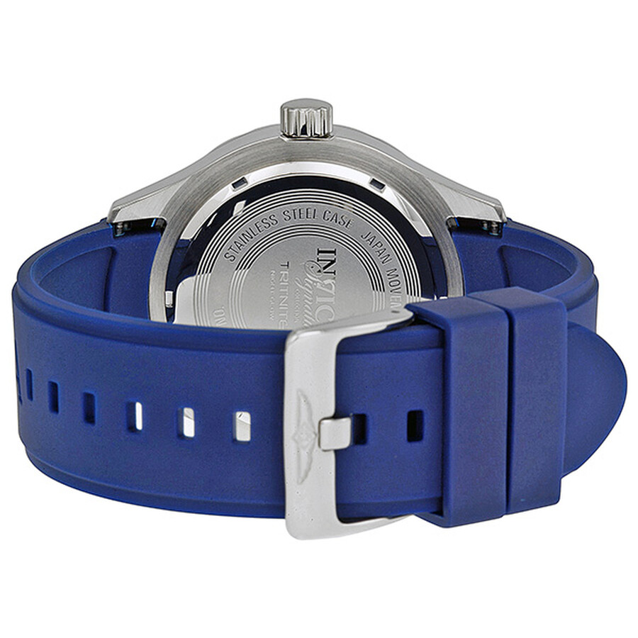 Invicta Signature II Blue Dial Stainless Steel Blue Rubber Men's Watch ...