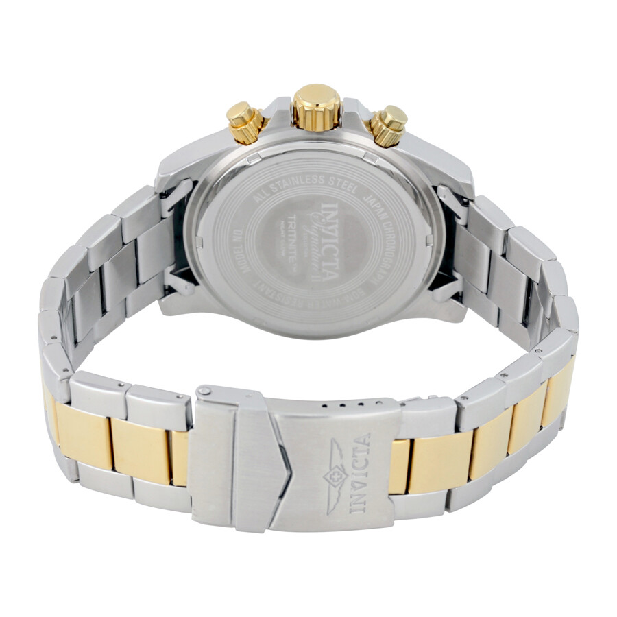 Invicta Signature II Chronograph Gold Dial Two-tone Men's Watch 7408 ...