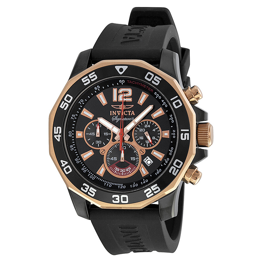 Invicta Signature II Chronograph Nautical Black Dial Men's Watch 7435 ...