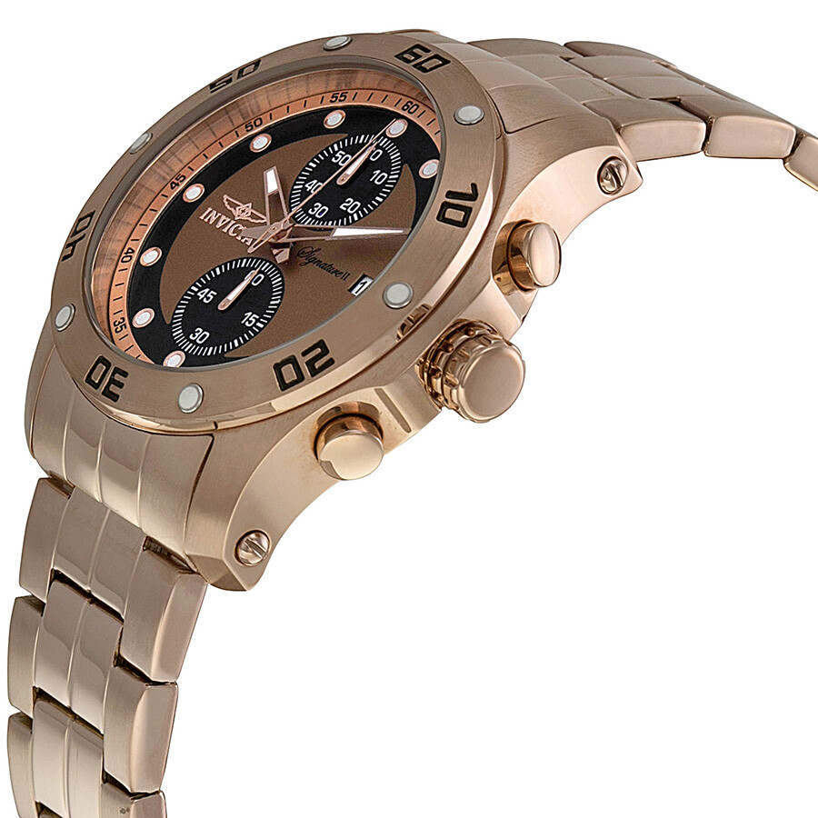 Invicta Signature II Divers Chronograph Rose Gold-tone Men's Watch 7386 ...