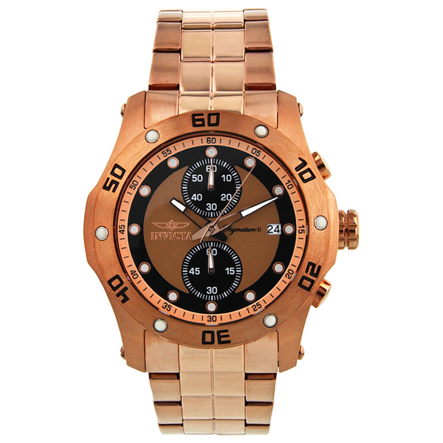 Invicta Signature II Divers Chronograph Rose Gold-tone Men's Watch 7386 ...