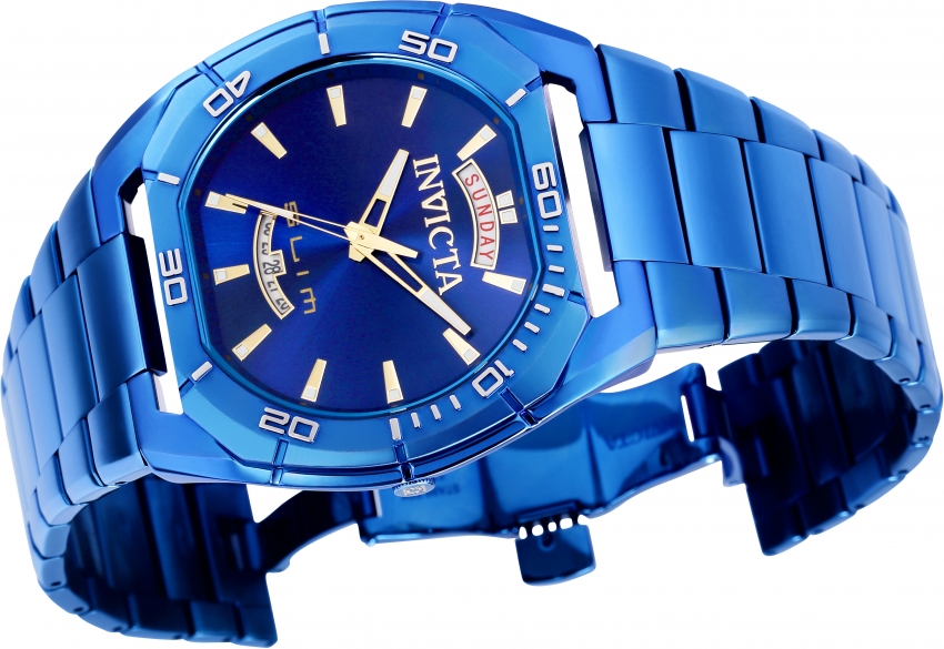 Invicta Slim Quartz Blue Dial Men's Watch 36373 886678444359 - Watches ...