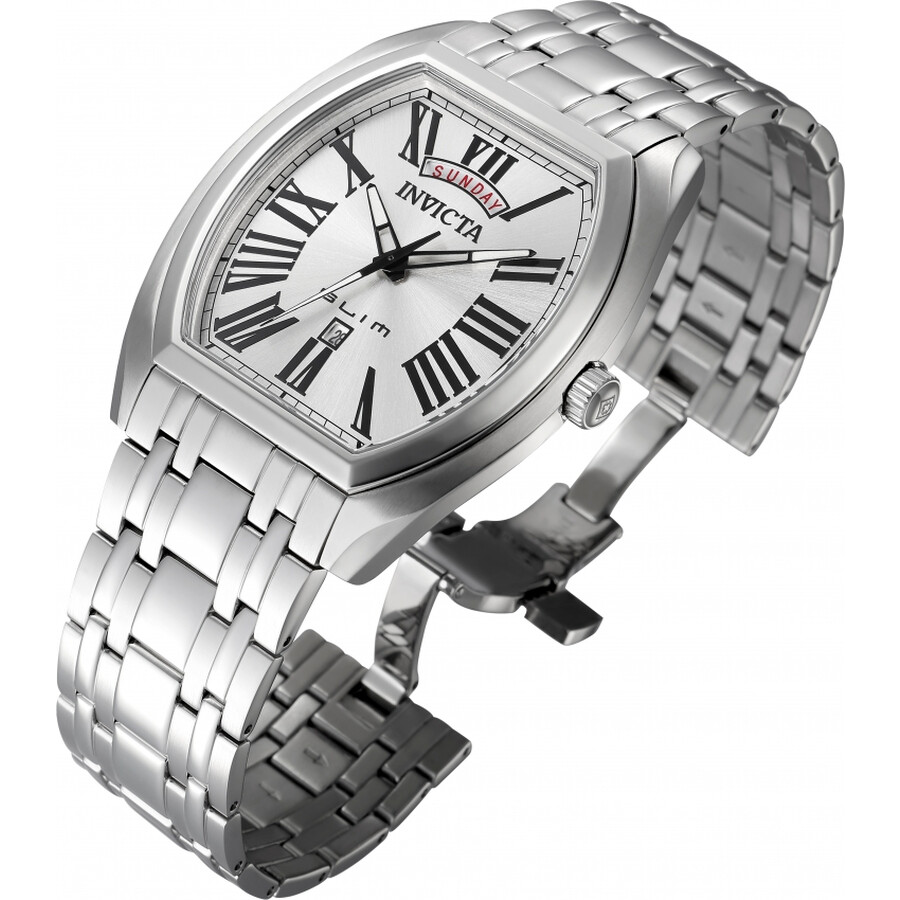 Invicta Slim Quartz Silver Dial Men's Watch 43251 886678573820 ...