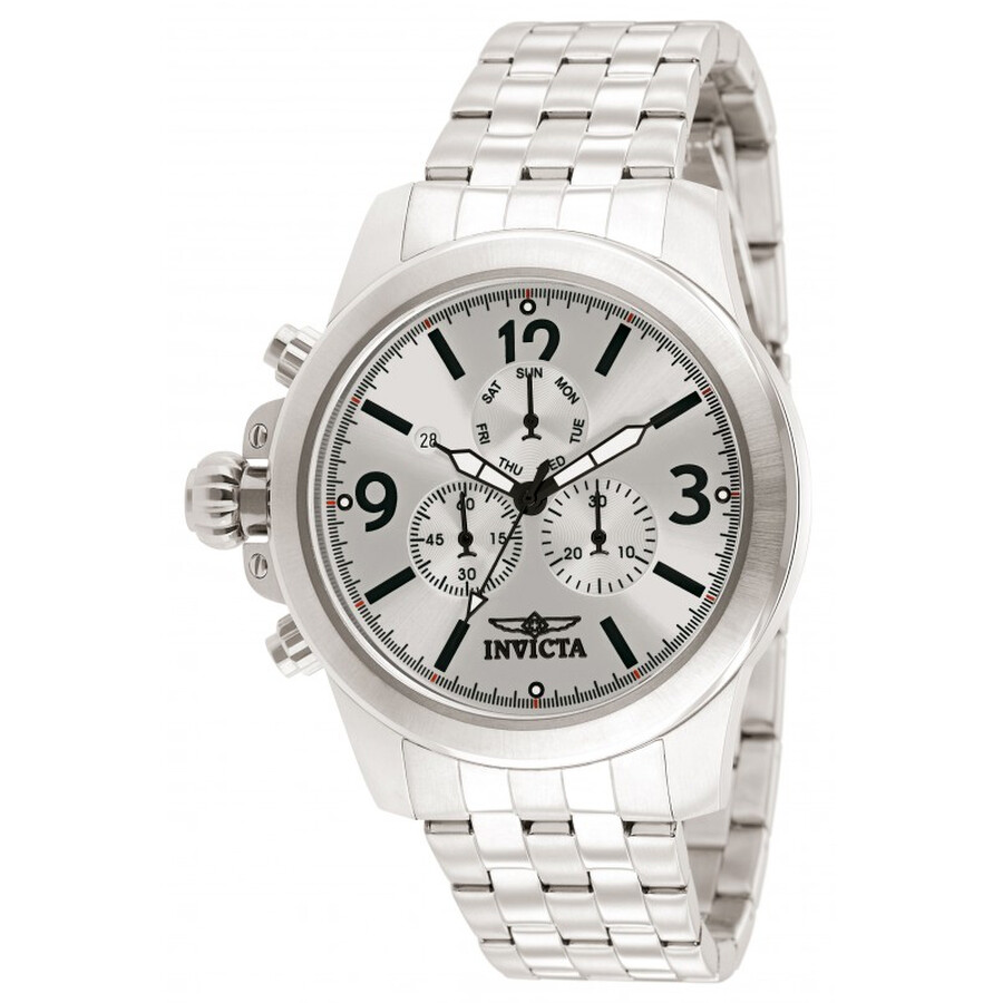 Invicta Specialty Chronograph Silver Dial Stainless Steel Men's Watch ...