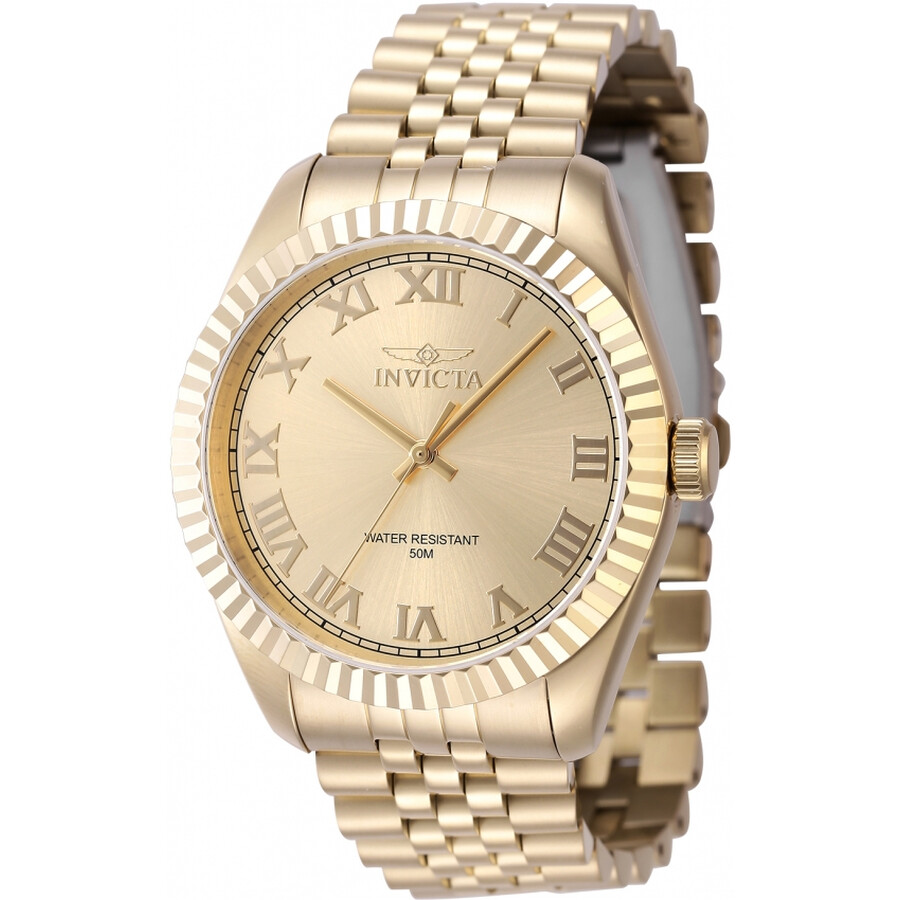 Invicta Specialty Quartz Gold Dial Men's Watch 47406 886678629015 ...