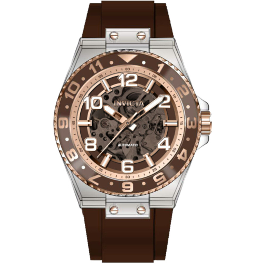 Invicta Speedway Automatic Skeleton Brown Dial Men's Watch 44384 ...