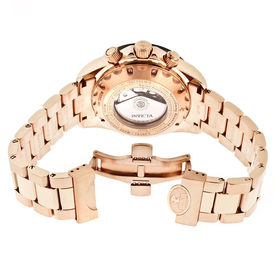 Invicta Speedway Chronograph Automatic Rose Gold Dial Men's Watch 10938 ...