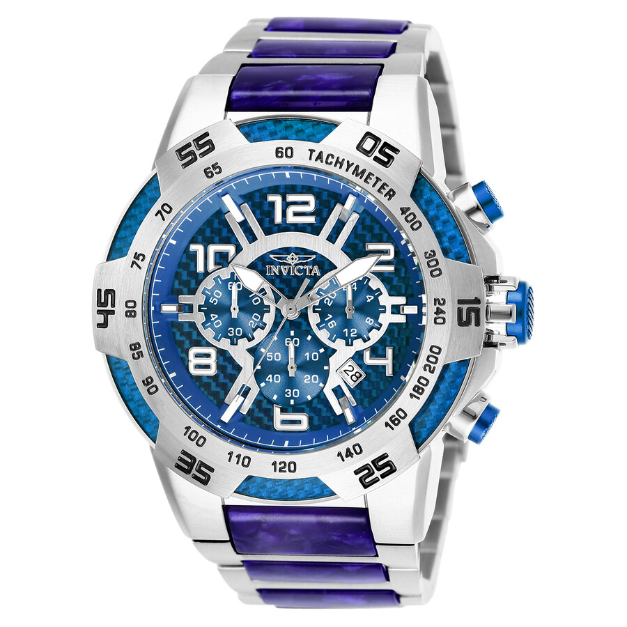 Invicta Speedway Chronograph Blue Dial Men's Watch 25503 886678308613 ...