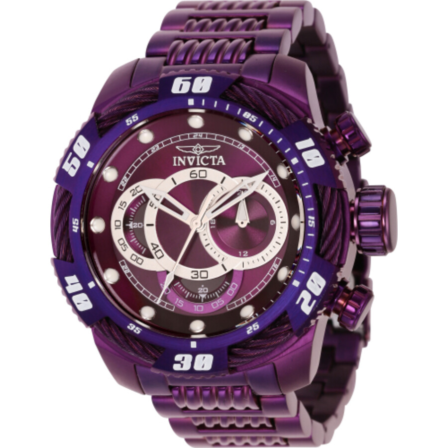 Invicta Speedway Chronograph GMT Quartz Purple Dial Men's Watch 40773 ...