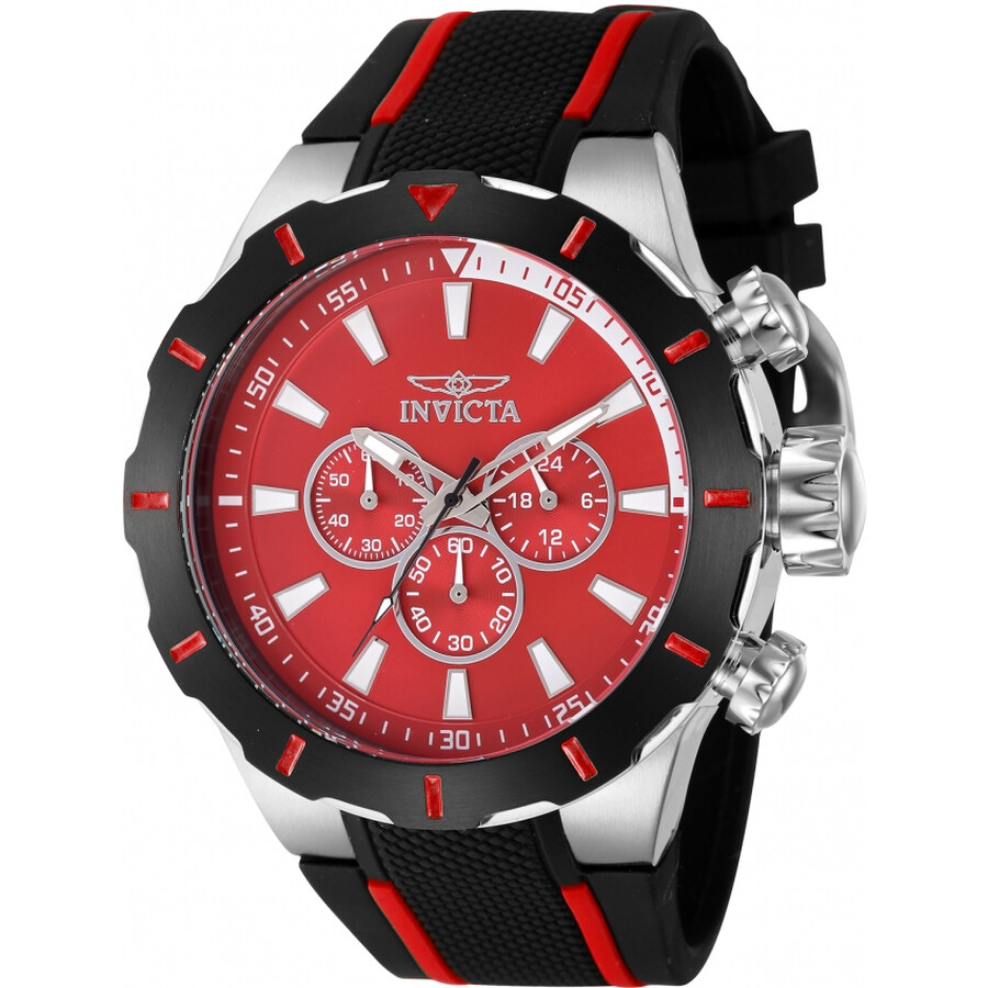 Invicta Speedway Chronograph GMT Quartz Red Dial Men's Watch 43183 ...