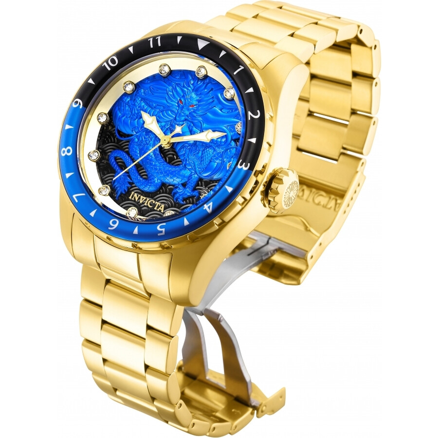 Invicta Speedway Dragon Automatic Crystal Blue Dial Batman Bezel Men's ...