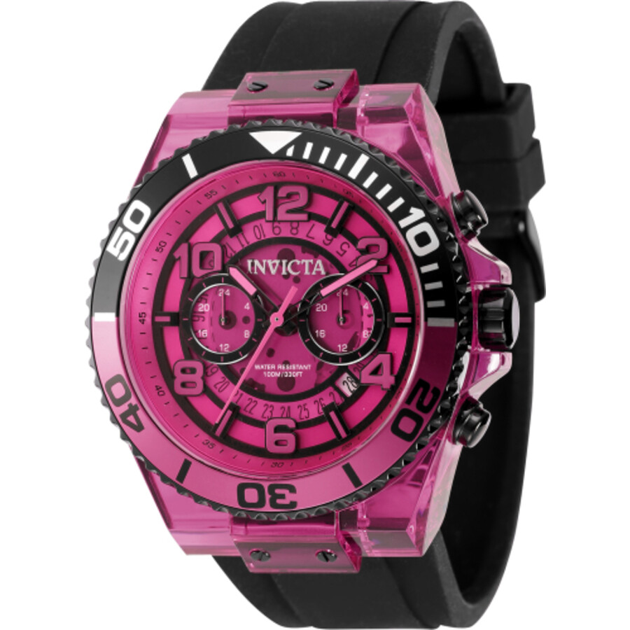 Invicta Speedway GMT Date Quartz Pink Dial Men's Watch 44379 ...