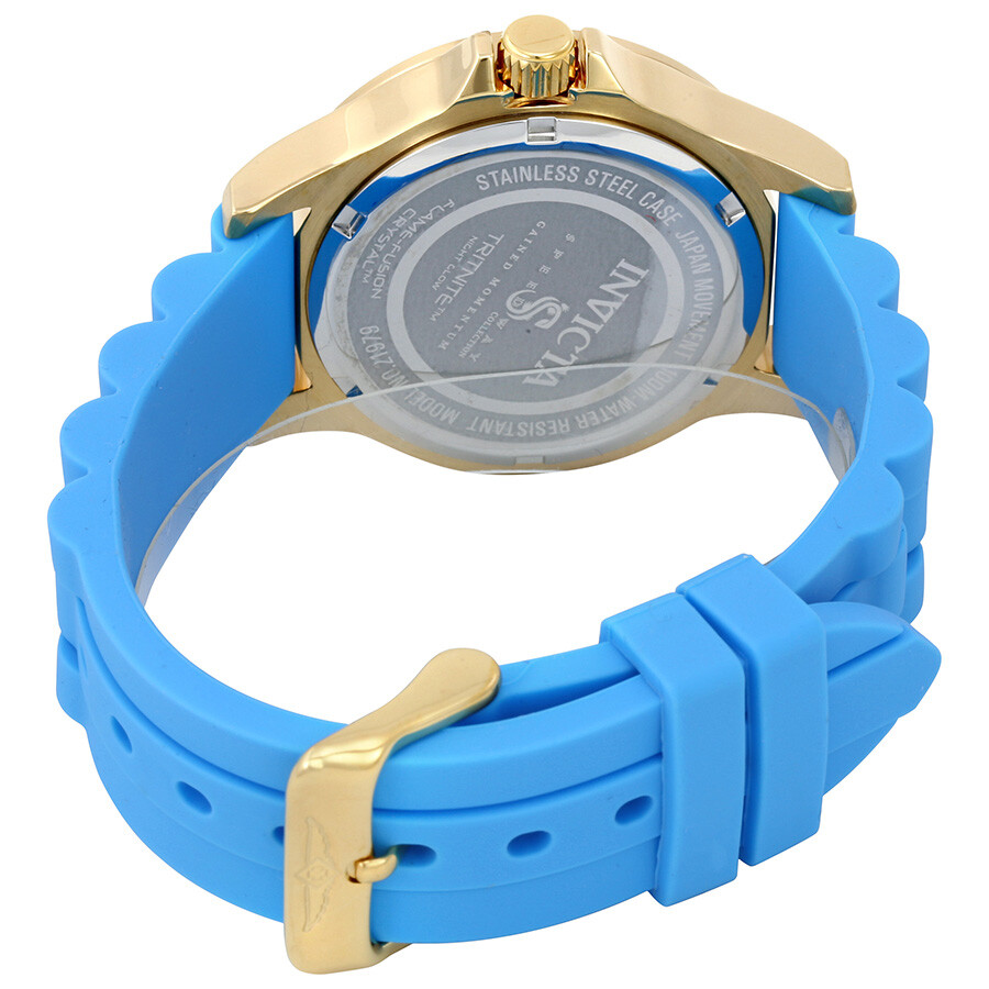 Invicta Speedway Multi-Function Mother of Pearl Dial Blue Silicone ...