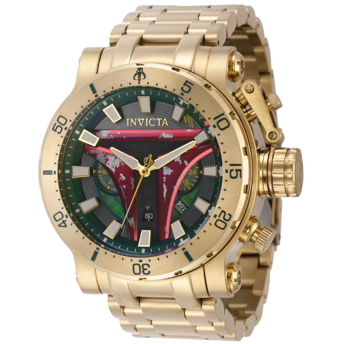 Invicta Star Wars Boba Fett Chronograph GMT Quartz Men's Watch 40610 ...