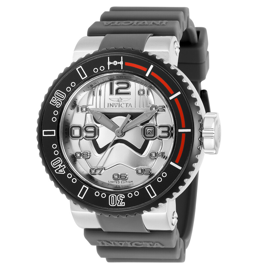 Invicta Star Wars Captain Phasma Quartz Silver Dial Men's Watch 27668 ...