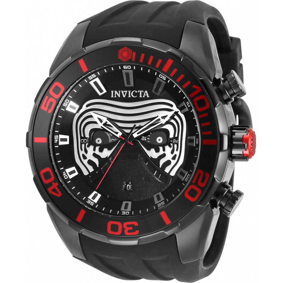 Invicta Star Wars Kylo Ren Chronograph GMT Quartz Black Dial Men's ...