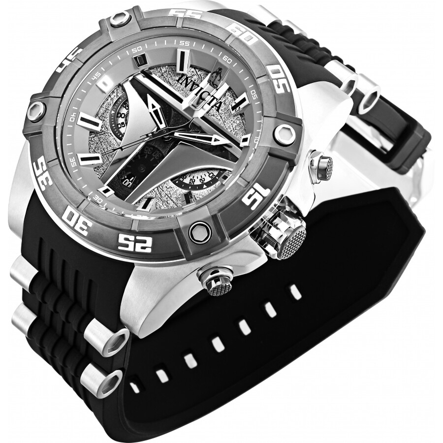 Invicta Star Wars Mandalorian Chronograph GMT Quartz Men's Watch 34990 ...