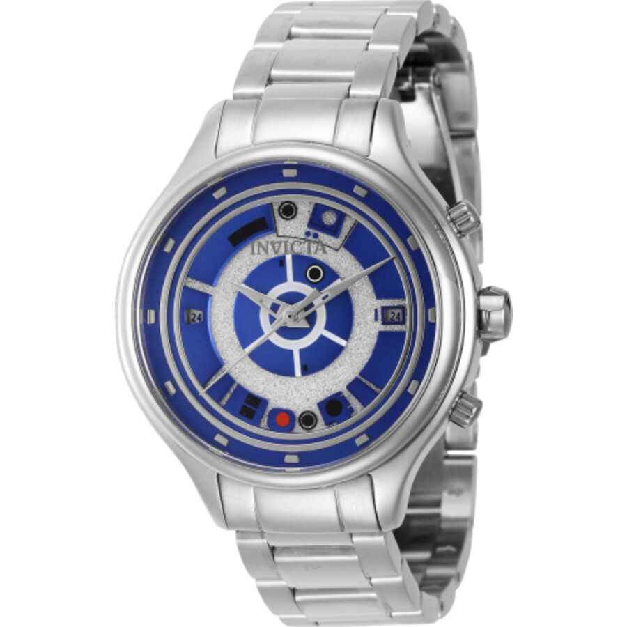 Invicta Star Wars R2-D2 World Time GMT Quartz Blue Dial Unisex Watch ...