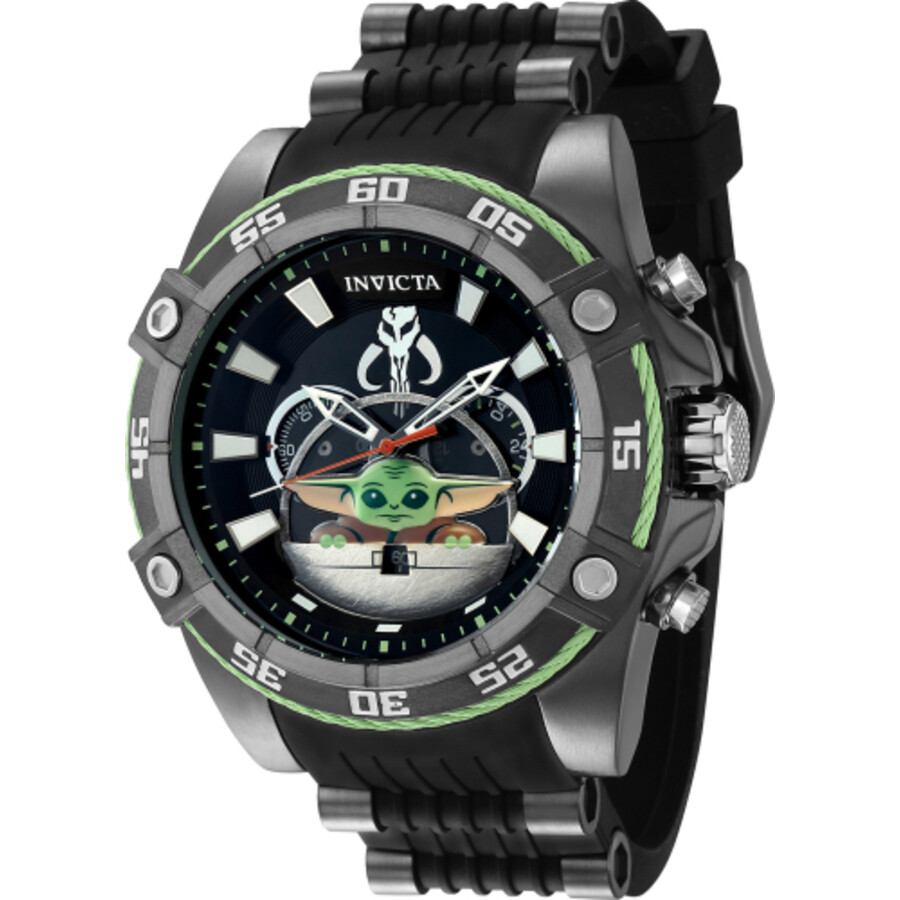 Invicta Star Wars The Child Chronograph GMT Quartz Black Dial Men's ...