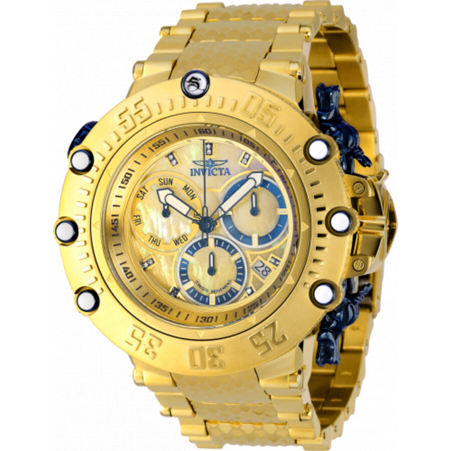 Invicta Subaqua Chronograph Quartz Gold Dial Men's Watch 36317 ...