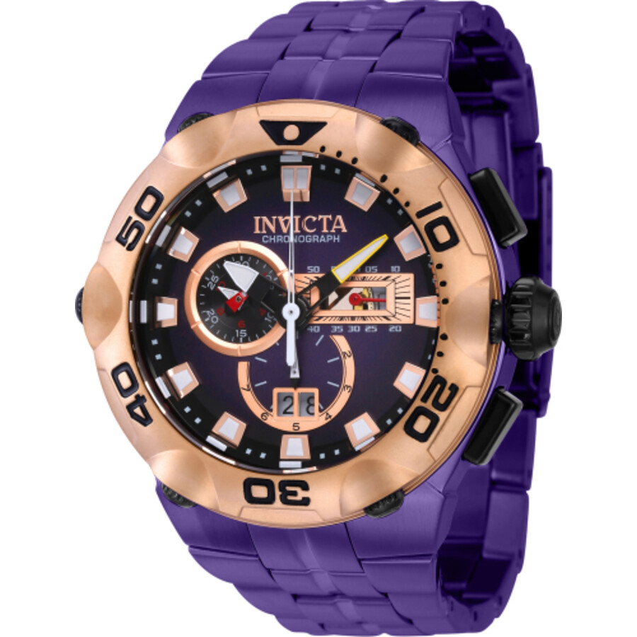 Invicta Subaqua Chronograph Quartz Purple Dial Men's Watch 41726 ...