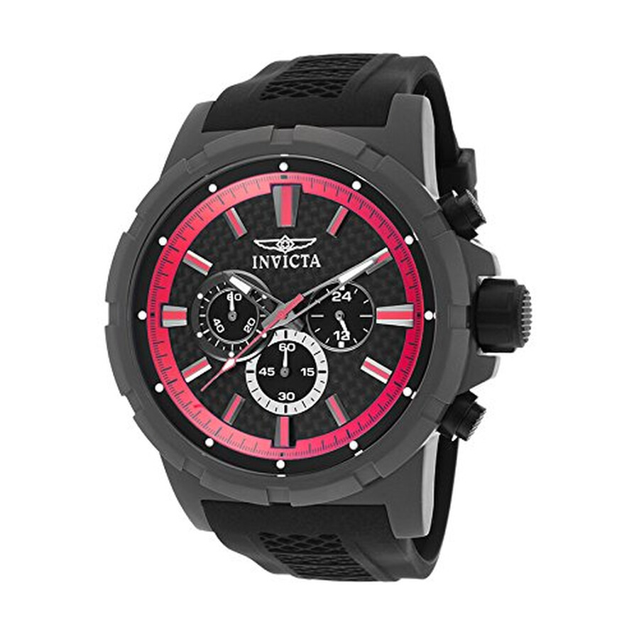 Invicta TI-22 Chronograph Black Dial Black Silicone Men's Watch 20452 ...