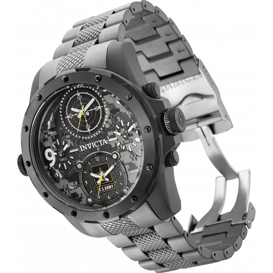 Invicta U.S. Army Quartz Camouflage Four Time Zone Dial Men's Watch ...