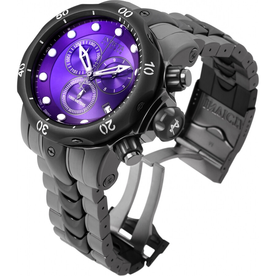 Invicta Venom Chronograph Quartz Purple Dial Men's Watch 19760 ...