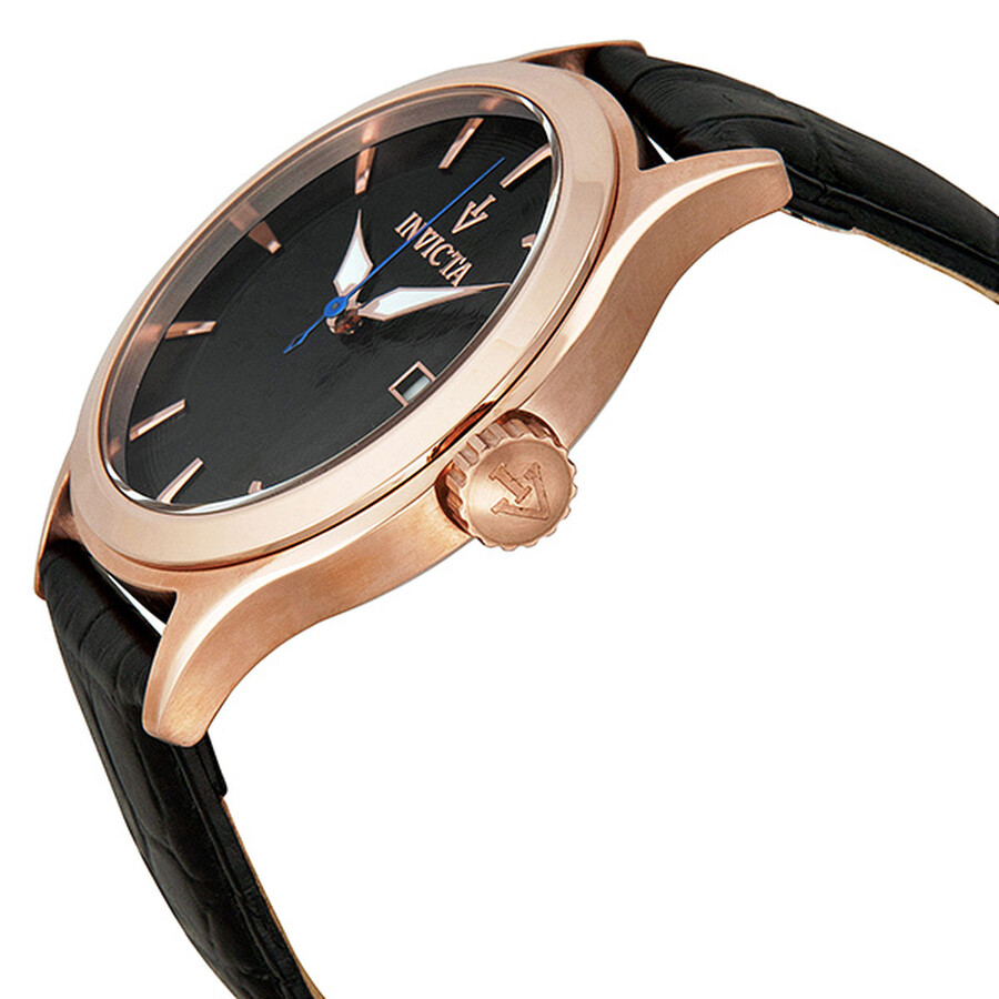 Invicta Vintage Silver Dial Black Leather Men's Watch 12239 ...