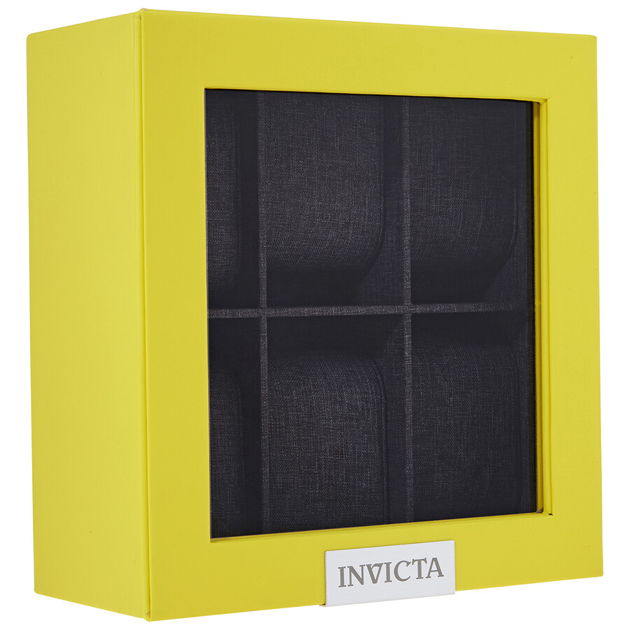 Invicta Watch 6-slot Display Case With Lid, Yellow 33913 - Watch ...