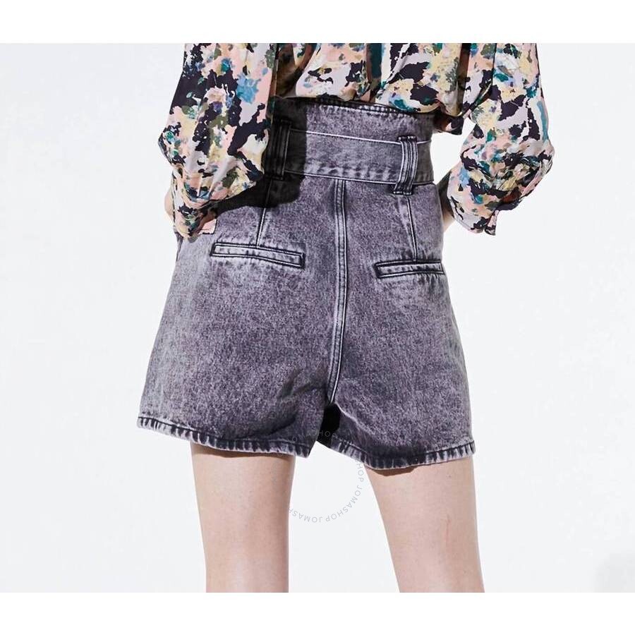 Iro Ladies Voukko Paperbag Denim Shorts Black 126606-Black - Apparel ...
