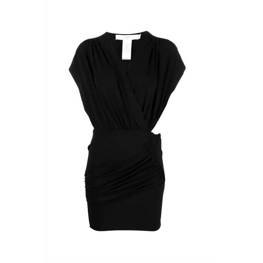 Iro Ladies Zera Cut-Out Detailed Draped Mini Dress Black, Size 36 88720 ...