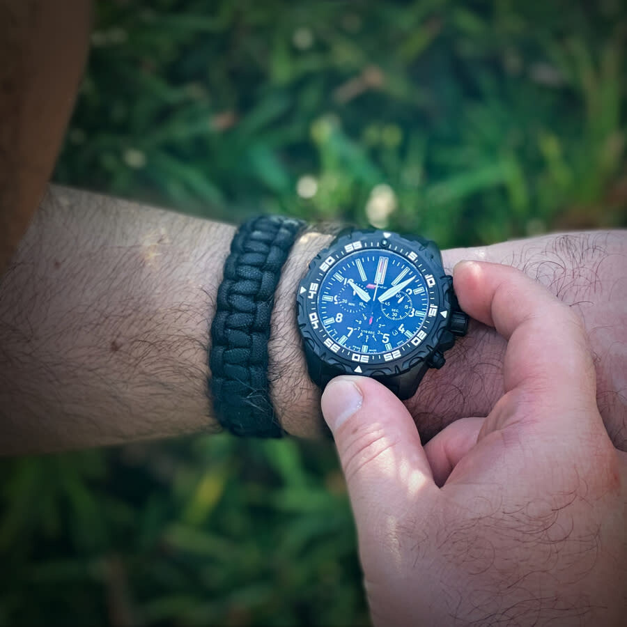 Isobrite Valor (T100 Tritium Illuminated) Chronograph Quartz Black Dial ...