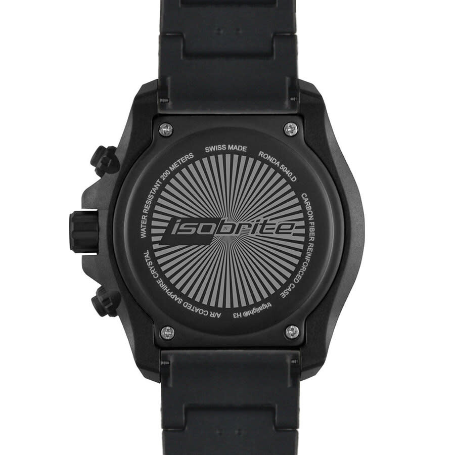 Isobrite Valor Chronograph Quartz Chronometer Black Dial Men's Watch ...
