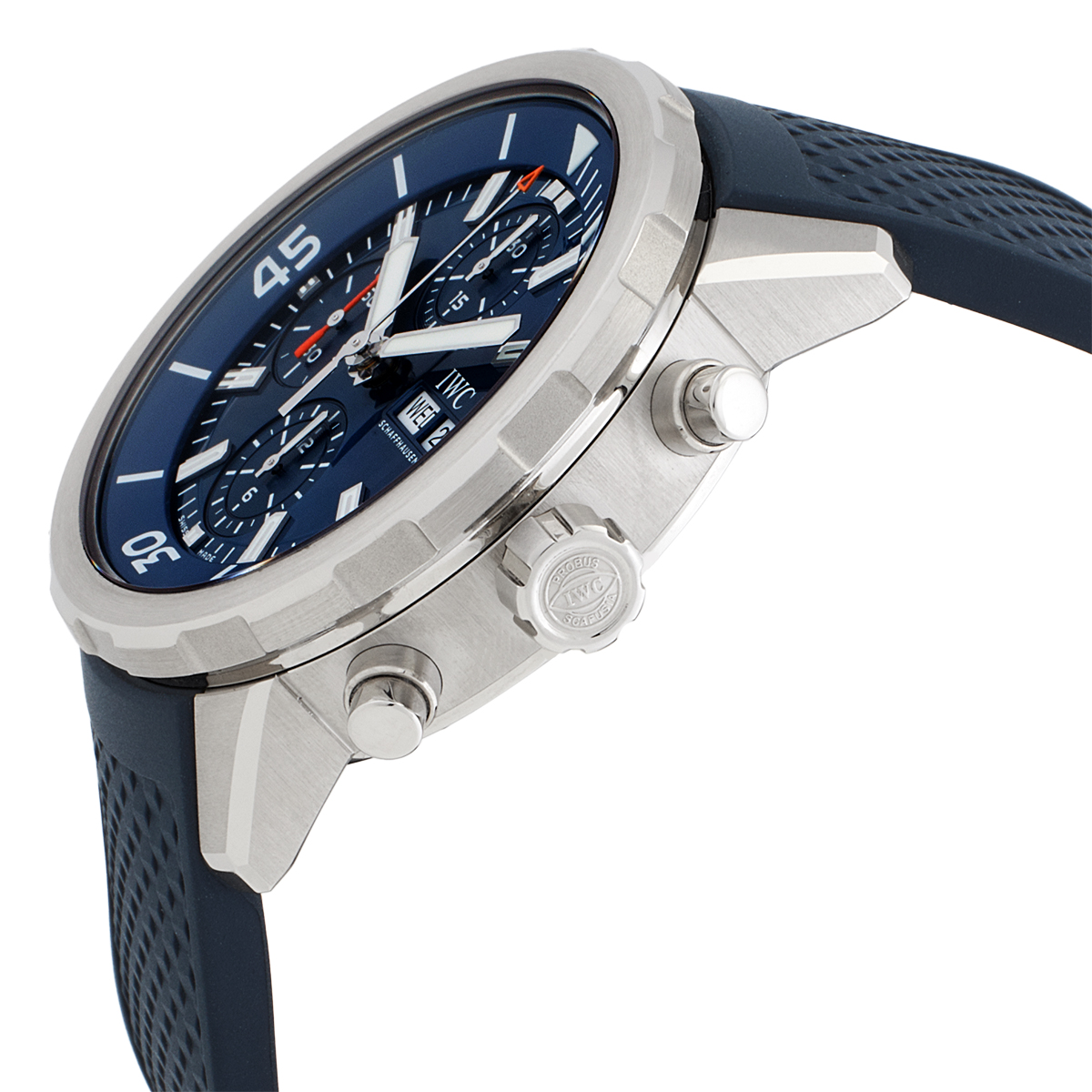 IWC Aquatimer Deep Two Chronograph 44 Automatic Blue Dial Men's Watch ...