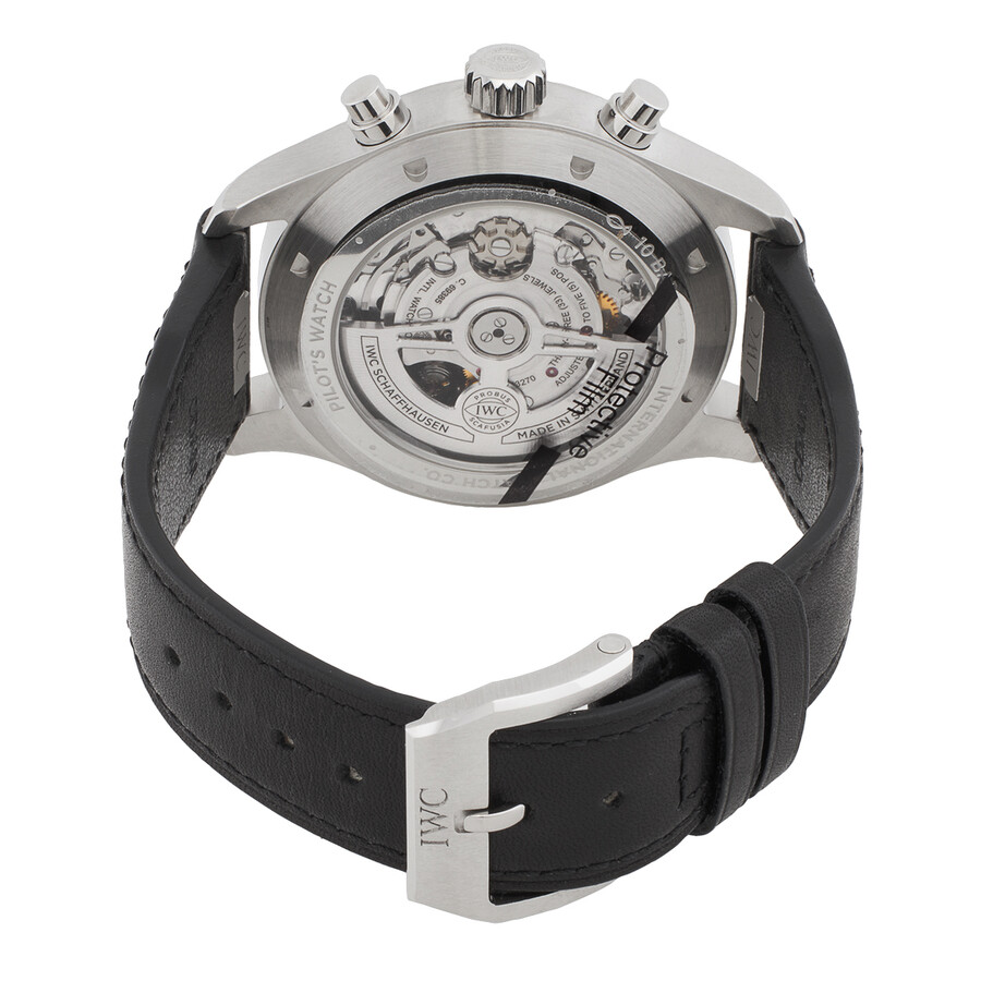 IWC Pilots Chronograph Automatic Black Dial Men's Watch IW378001 ...