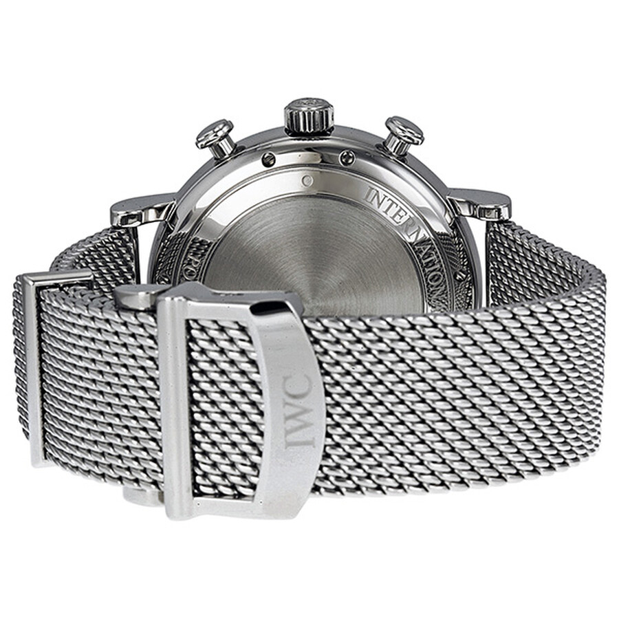 IWC Portofino Black Dial Chronograph Automatic Men's Watch 3910-06 ...