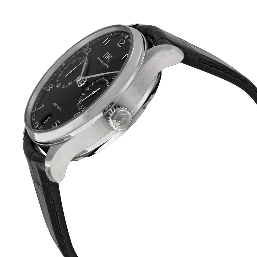 IWC Portugieser Automatic Black Dial Men's Watch IW500703 7613268408650 ...