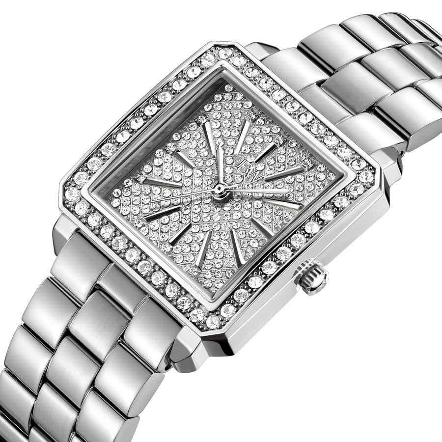 Jbw Cristal 28 Jewelry Set Silver-tone Dial Ladies Watch J6387-SetC ...