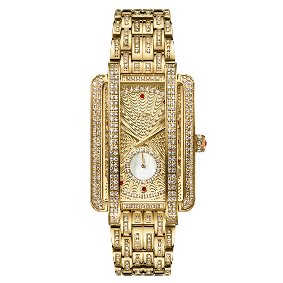 Jbw Platinum Series Diamond Gold-tone Dial Ladies Watch PS505A ...