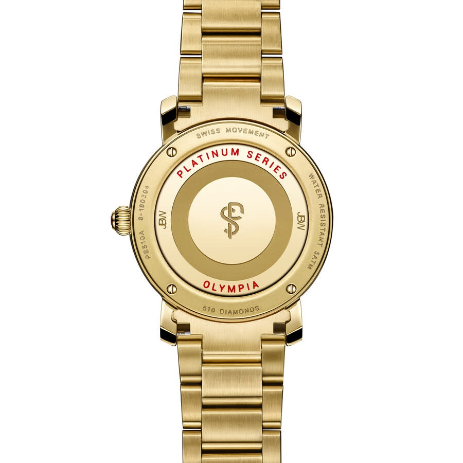 Jbw Platinum Series Diamond Gold-tone Dial Ladies Watch PS510A ...