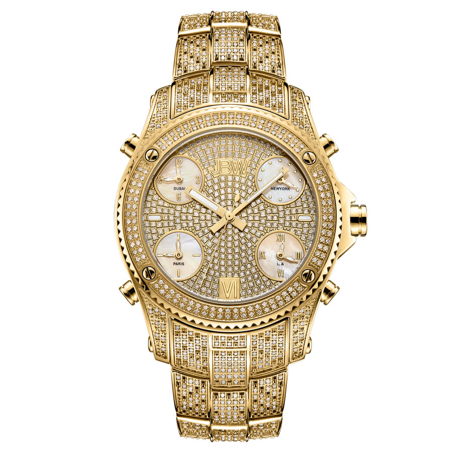 Jbw Platinum Series Gold-tone Dial Men's Watch PS550A 738964032682 ...