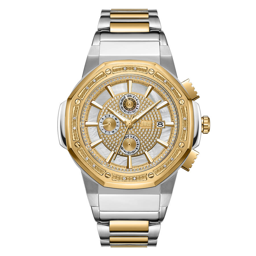 Jbw Saxon GMT Quartz White Dial Unisex Watch JB-6101-N 850055663039 ...