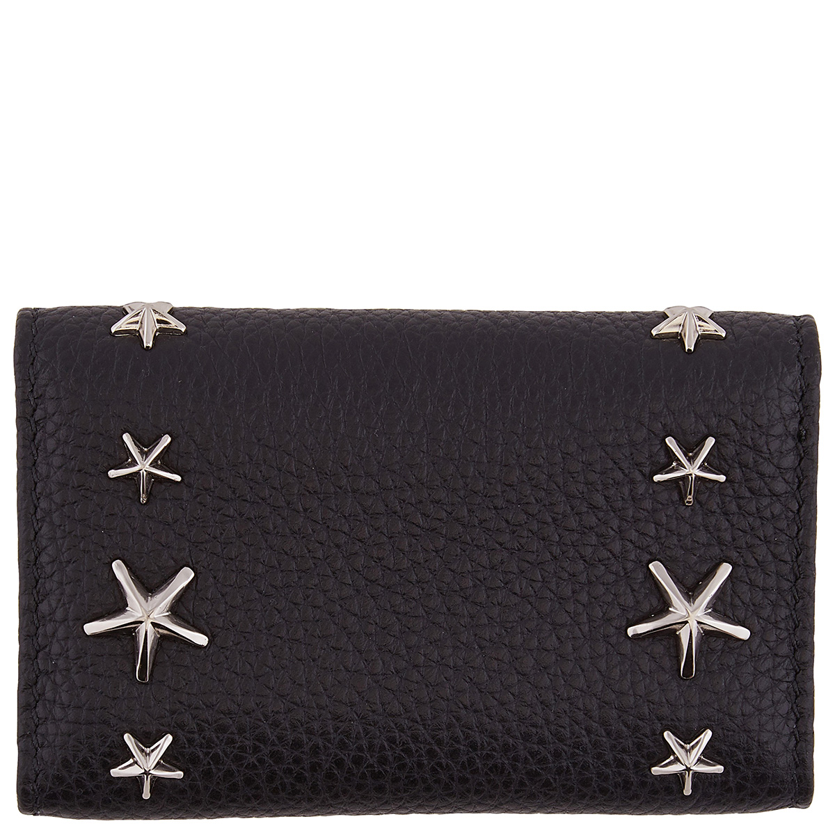 Jimmy Choo Black Leather Neptune Star Embossed Key Case NEPTUNE UUF ...