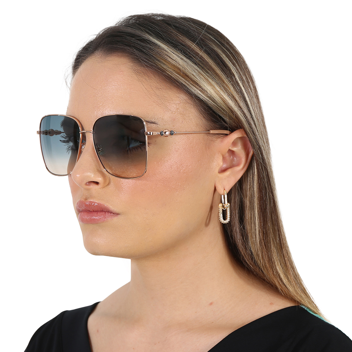 Jimmy Choo Blue Gradient Square Ladies Sunglasses HESTER/S 0BKU/I4 59 ...
