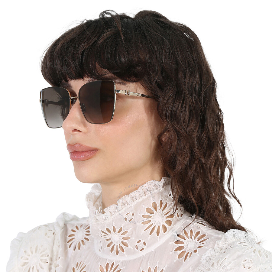 Jimmy Choo Brown Gradient Butterfly Ladies Sunglasses Vellas 006jha
