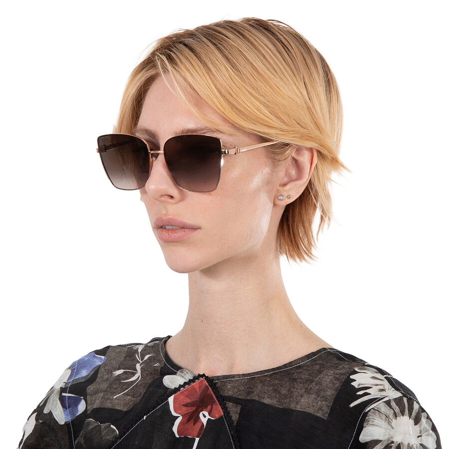 Jimmy Choo Brown Gradient Butterfly Ladies Sunglasses Vellas 0py3ha