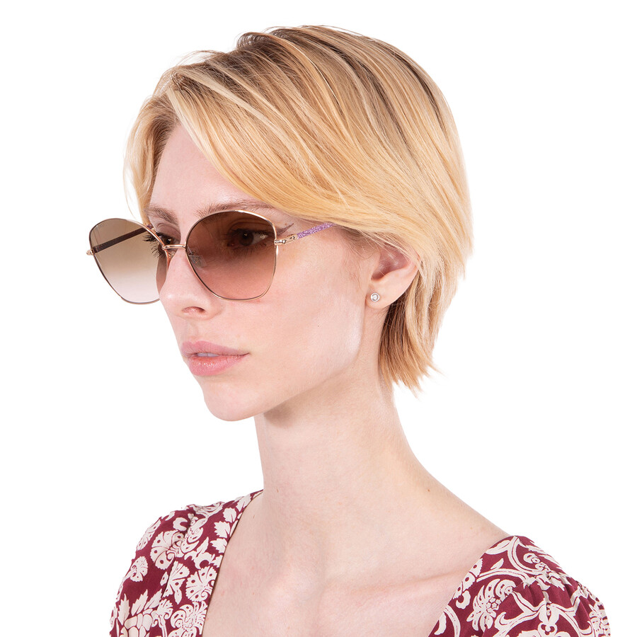Jimmy Choo Brown Gradient Cat Eye Ladies Sunglasses Mariliagsk 0n6e
