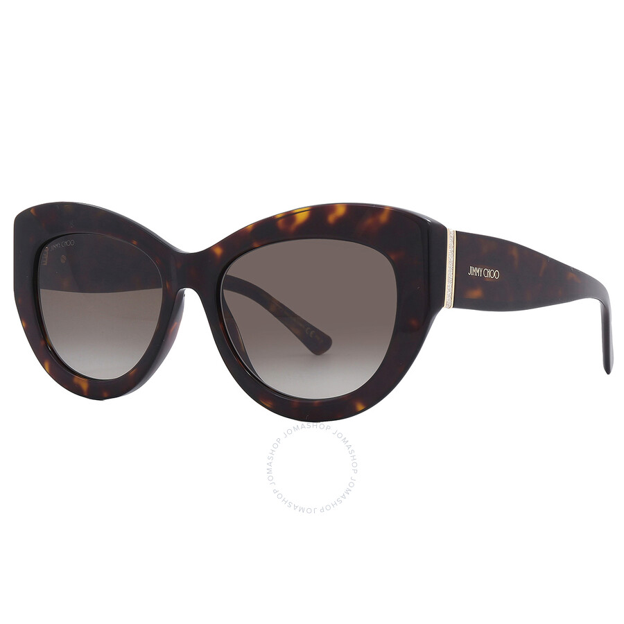 Jimmy Choo Brown Gradient Cat Eye Ladies Sunglasses Xenas 0086ha 54