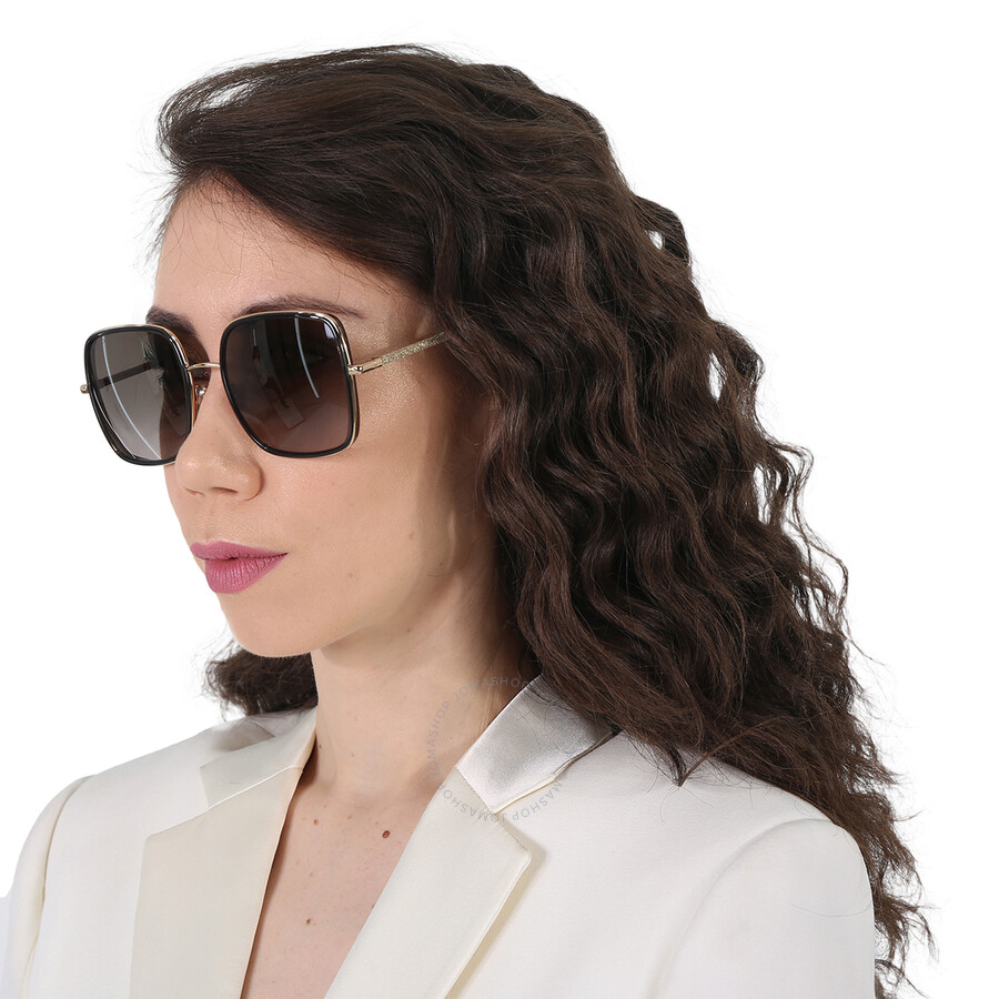 Jimmy Choo Brown Gradient Square Ladies Sunglasses Jaylas 001qha 57